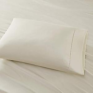 Madison Park 800 Thread Count Luxurious Wrinkle Free Breathable Cotton Rich Sateen 6 Piece Sheet Set, Queen Size, Ivory