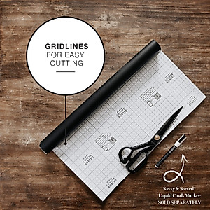 Black Chalkboard Contact Paper Roll - 8 FT Chalk Board Paper Roll Peel & Stick with Chalk Sticks - 17 x 96in Chalkboard Sticker Paper - Removable Black Sticker Self Adhesive Wallpaper Blackboard Decal