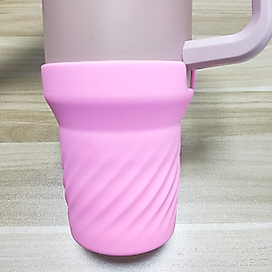 Gavoyeat Silicone Boot for Stanley Cup 40 oz, Cup Bottom Protector Sleeve Cover Fit with Stanley Quencher H2.0 FlowState Tumbler/Adventure Quencher Tumbler (40 oz, Rose Red, 1)