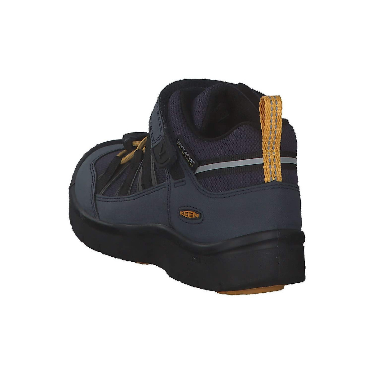 KEEN Hikeport 2 Low Height Waterproof Hiking Shoe, Blue Nights/Sunflower, 8 US Unisex Little Kid