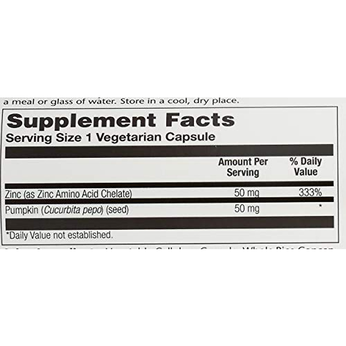 Solaray Zinc Amino Acid Chelate 50 mg VCapsules, 100 Count