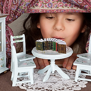 Skylety 24 Pieces 1:12 Scale Miniatures Dollhouse Books Assorted Miniatures Books Dollhouse Mini Books Dollhouse Decoration Accessories Doll Toy Supplies for Christmas Pretend Play(Classic Style)