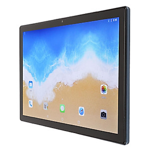 Honio 10.1 Inch Tablet with 3 Card Slots Blue 5G WiFi Reading Tablet 8GB RAM 128GB ROM (US Plug)