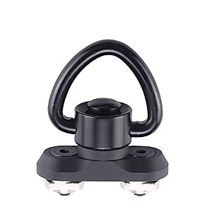 SAWKE QD Sling Swivel Sling Mount Gun Sling Attachment, Rifle Sling Adapter Attachment, with Quick Release Button, for Two Point Sling, Black, Heart-Shaped