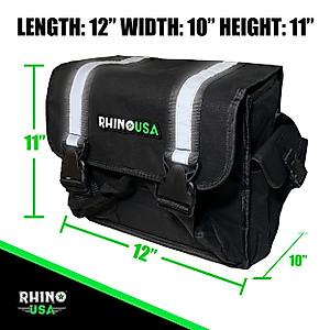 Rhino USA Recovery Gear Storage Bag - Ultimate Recovery Kit Bag for Organization in Your Vehicle - Use With Your Tow Strap, Shackles, Snatch Block or Anything You Desire - Guaranteed For Life!