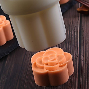 Ylskmu Cookie Stamp 6pcs 50g Moon Cake Mold Set, Thickness Adjustable Mid Autumn Festival DIY Hand Press Cookie Cutter Dessert Pastry Decoration Tool Moon cake Maker