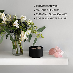 Scented Candles for Men | Crystal Candle - Vanilla & Passionfruit Scented Candles and Smoke & Vanilla Candle for Men | Soy Candles, Long Lasting Candles, Home Decor | Manifestation Crystal Candles