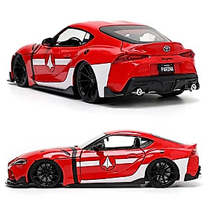 Jada Toys Robotech 1:24 2020 Toyota Supra Die-cast Car w/ 2.75" Miriya Sterling Figure, Toys for Kids and Adults