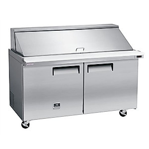 Kelvinator KCMT60.24 60" Double Door Mega Top Prep Table, 24 Pans, 12 cu. ft.