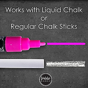 Loddie Doddie Magnetic Chalkboard - Easy-to-Erase Large Chalkboard for Wall Decor and Kitchen - Hanging Black Chalkboards (46x34.5, Rustic Frame)