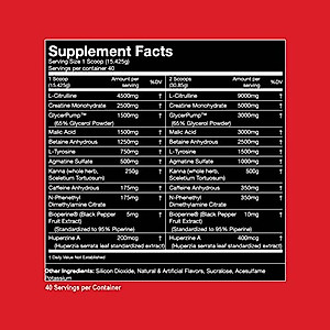Gorilla Mode Pre Workout - Massive Pumps · Laser Focus · Energy · Power - L-Citrulline, Creatine, GlycerPump™, L-Tyrosine, Agmatine, Kanna, N-Phenethyl Dimethylamine Citrate - 604 Grams (Cherry)