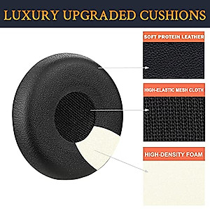 SOULWIT Replacement Ear Pads Cushions for Jabra Evolve 65/40/30/20 Headphones, Earpads for Jabra Evolve 65UC 65MS/ 40UC 40MS/ 30US 30II/ 20SE 20UC 20MS Headset (Black)