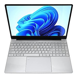 TOPINCN Laptop, Backlit Keyboard 7000mAh Battery 1920x1080 Resolution 100-240V 15.6in Laptop with Numeric Keypad for Windows 10 for Reading (12+256G US Plug)