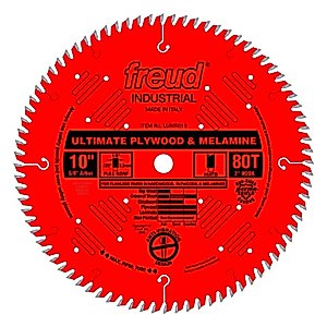 Freud LU80R010: 10" Ultimate Plywood & Melamine Blade