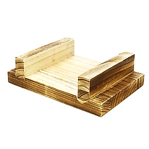 JOROBURO Wooden Step Stool, Foot Step Stool Bedside Foot Stool for High Beds, Large Surface Wooden Stool for Kitchen Bedroom Livingroom Bathroom(#1)