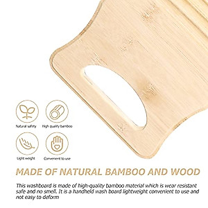 Washboard Bamboo Washboard 50x18x1.8cm Wash Board For Hand Washing Cloths Washboard For Laundry Hand Wash Board Clothes Washing Tool for Home Washboard Wood Washboard