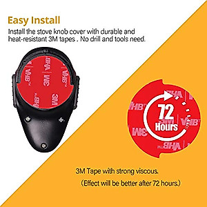 EUDEMON 1 PackChildproof Oven Door Lock, Oven Front Lock Easy to Install and Use Durable and Heat-Resistant Material no Tools Need or Drill (Black)