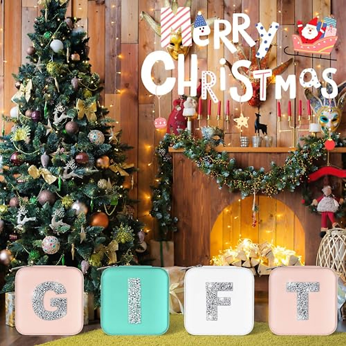 Parima Travel Jewelry Organizer for Women - Personalized Small Letter Jewelry Boxes Travel Essentials Gifts for Women Mom Friends Birthday Her Bridesmaids Teenage Gifts Idea - Letter S, Pink