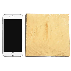 YongBo Gold Leaf Sheets, 100 pc 5.5" Gold Foil Paper for Arts Craft, Painting, Gilding, Slime, Nail Design, Furniture Decoration