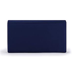 Mulian LilY M052 Satin Rhinestones Evening Bags Party Bridal Clutch Purse For Women Prom Clutch Navy