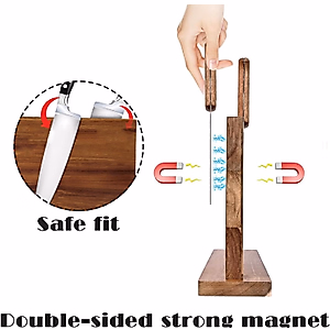 Magnetic Knife Holder Stand Including Strong Adhesive Tape, 4 Screws & Screw Driver, Strong Magnetic Knife Rack for Kitchen Organizing, Magnetic Strip Self Adhesive