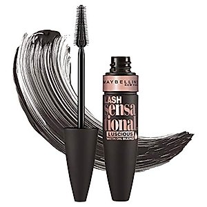 Maybelline New York Lash Sensational Luscious Washable Mascara, Blackest Black, 0.32 fl. oz.