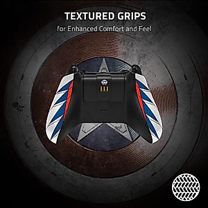 Razer Limited Edition Captain America Wireless Controller & Quick Charging Stand Bundle for Xbox Series X|S, Xbox One: Impulse Triggers - Textured Grips - 12hr Battery Life - Magnetic Secure Charging