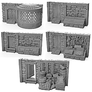 Town Shop Front Set DND Terrain for Dungeons and Dragons Terrain, D&D, Pathfinder, Warhammer 40k, Miniatures, D and D, Dungeons and Dragons Gifts, Dungeon Master
