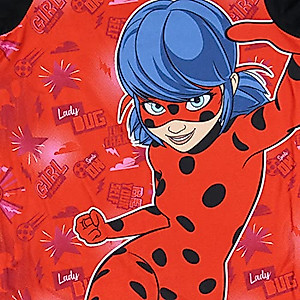 Komar Kids Miraculous Ladybug Girls Be Yourself Girl Power 2 Piece Pajama Set, 8 Multicolored