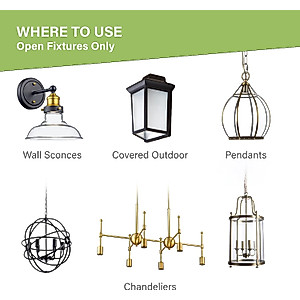 Sigalux G16.5 60W LED Light Bulb, 6 Pack, Dimmable, E12 Base, 2700K Warm White, for Chandeliers, Ceiling Fan, Pendant, 500 Lumens