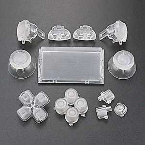 Dpad R1 L1 R2 L2 Trigger Button Thumbsticks for Sony PS4 Pro JDS040 JDM 040 Controller Dualshock 4 Pro Clear