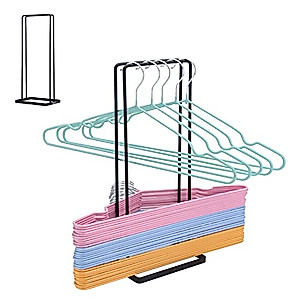 Corodo Hanger Stacker, Clothes Hanger Holder for Closet Laundry Room, Hanger Organizr Holds Up 110 Wire Hangers, Hanger Storage Organizer for Adult Child Velvet Pants Hangers