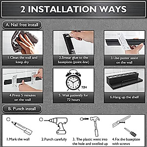 mapleza Storage Holder for Dyson Airwrap - Dyson Airwrap Wall Mount- For Home Bathroom (Minimalist, Black)