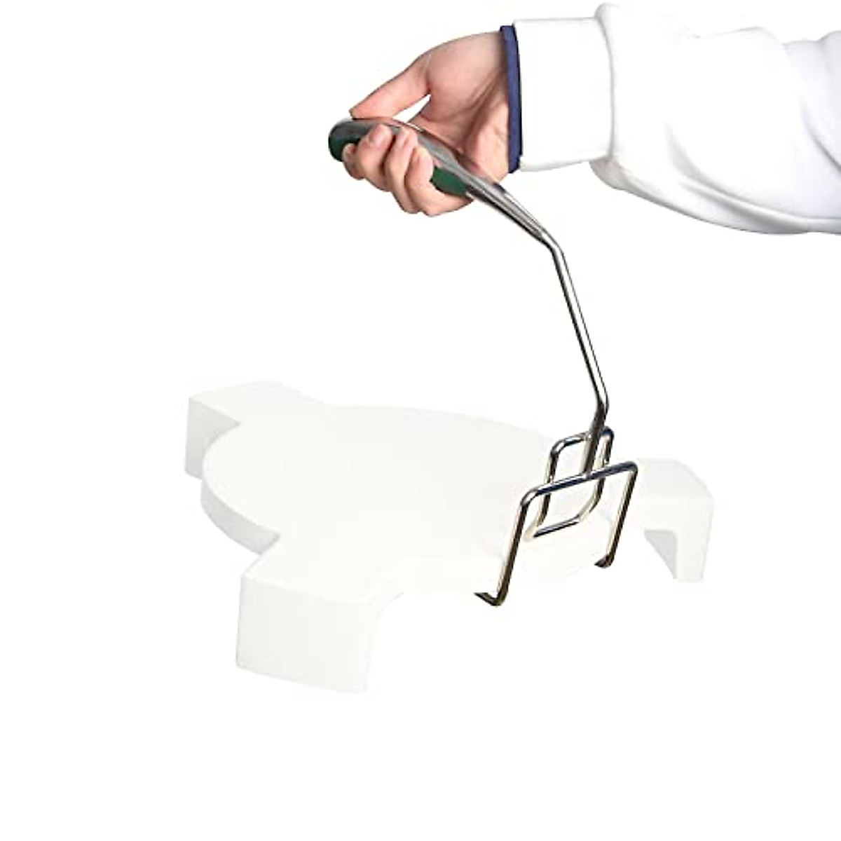 Mydracas Heavy Duty Plate Setter Lifter, BBQ Heat Deflector Tools Pizza Stone Plate Setter, Big Green Egg Heat Deflector, Perfect for BBQ Accessories BBQ Tools and Kamado Joe