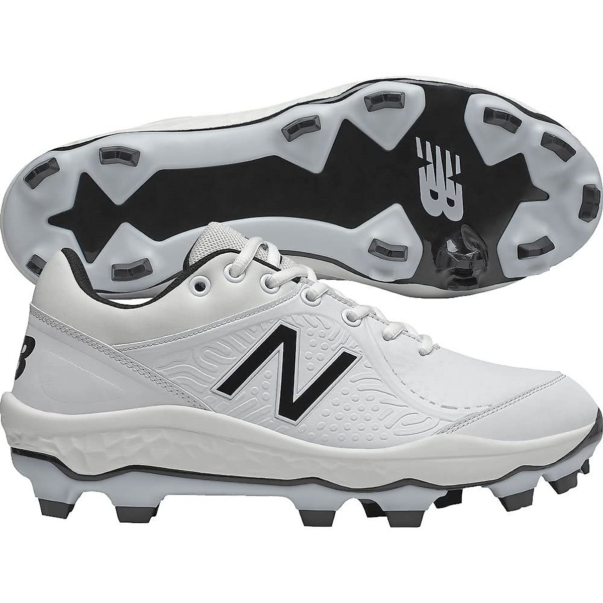 New Balance Men's Fresh Foam 3000 V5 Metal Baseball Shoe, Synthetic White, 11.5