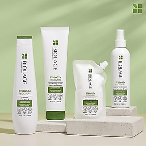 Biolage Strength Recovery Deep Treatment Pack | Moisturizing Hair Repair Mask | For Dry, Damaged Hair Types | Deep Conditioning | Cruelty-Free | Infused with Vegan Squalane | 3.4 Fl. Oz