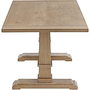 Crosley Furniture Joanna 7-Piece Dining Set with Table and 6 Upholstered Back Chairs, Rustic Brown/Creme