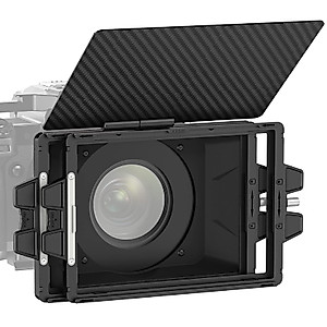 NEEWER Mini Matte Box with Two 4"x5.65" Filter Trays, Carbon Fiber Flag, 4 Circular Lens Ring Adapters (67/72/77/82mm), Compatible with SmallRig Accessory Compatible with K&F NISI TIFFEN Filter, PG002