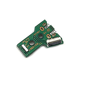 2PCs JDS-055 Replacement Micro USB Charging Port Adaptor for DualShock 4, Repair Part Charger Socket Board Module for Sony PlayStation PS4 Wireless Controller 5TH V5 with 12 Pin Flex Cable, Tool Screw