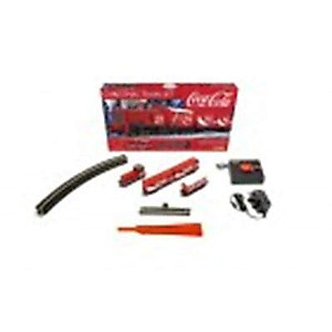 Hornby Hobbies The Coca-Cola Christmas Electric Model Train Set HO Track with Remote Controller & US Power Supply R1233, Red