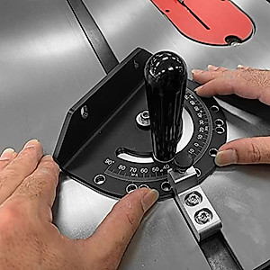 Fulton Precision Miter Gauge with a Standard Slot (3/4” x 3/8”) Steel Bar with Adjustable Spring Loaded Plungers and Removable Retaining Disc
