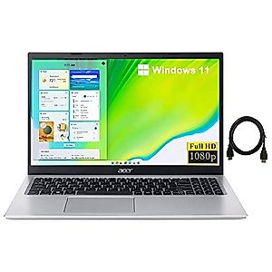 Acer Aspire 5 Slim Laptop | 15.6" Full HD IPS Display | 11th Gen Intel i3-1115G4 Processor (Beat i5-1030G7) | Intel UHD Graphics | 8GB RAM | 256GB SSD | Windows 11 Home in S Mode | TWE HDMI Cable