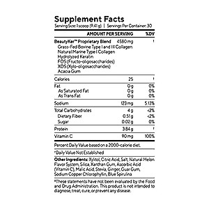 Hair La Vie Foundation Collagen Elixir with Keratin and Prebiotics for a Healthy Skin, Hair, & Body, 9.96 oz.