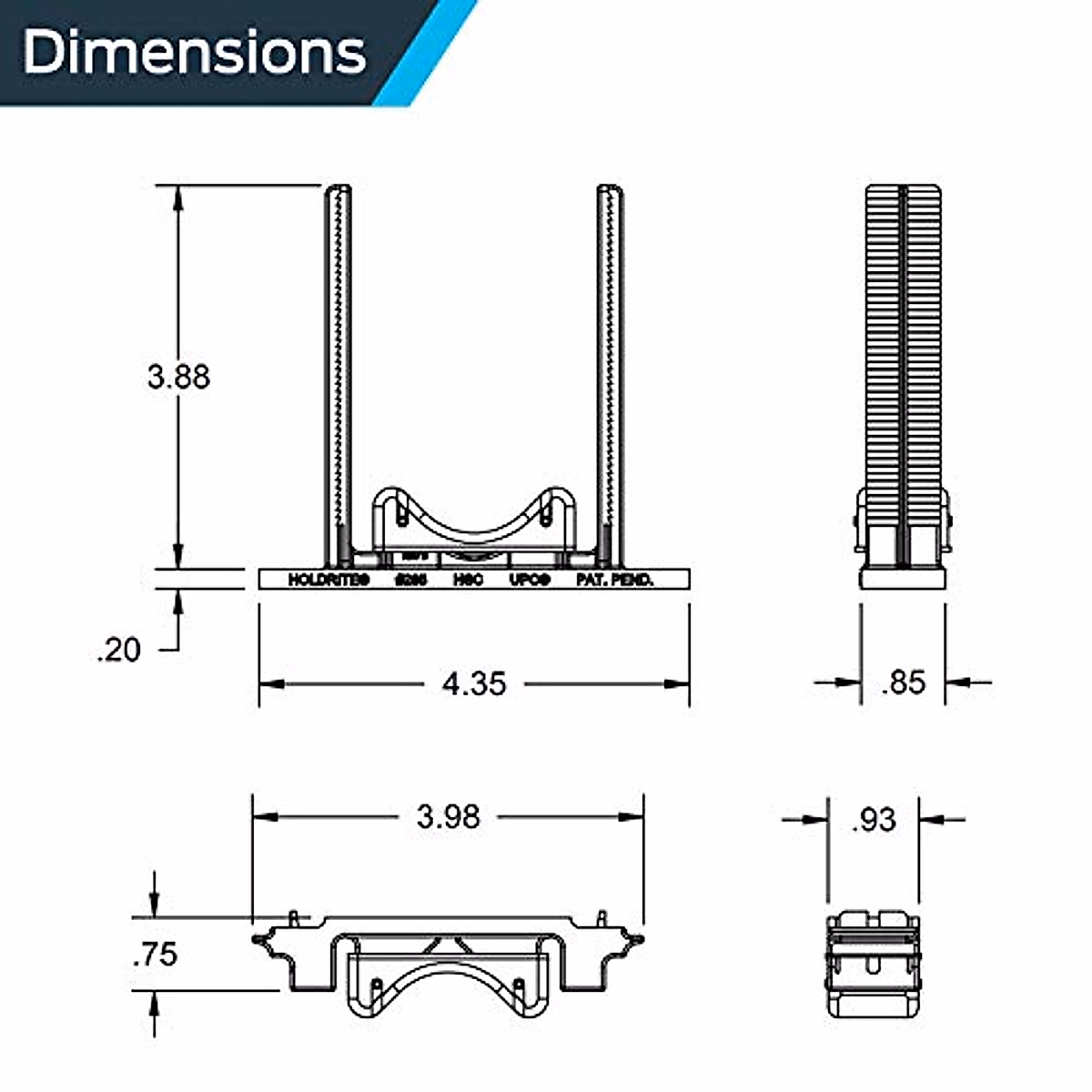 HoldRite 1 Inch - 2 Inch CTS/IPS Variable Isolation Clamp, PEX, PE-RT, Copper, CPVC, 285-H