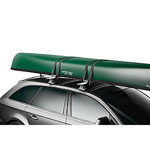 Thule Portage Canoe roof rack - Carries 1 canoe - Easy loading shape - Weather-resistant padding protects The canoe - includes durable load straps with anti-scratch cover