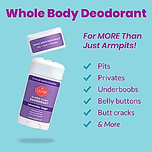 Lume Deodorant Cream Stick - Underarms and Private Parts - Aluminum-Free, Baking Soda-Free, Hypoallergenic, and Safe For Sensitive Skin - 2.2 Ounce (Lavender Sage)