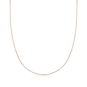 Ross-Simons 0.7mm 14kt Rose Gold Rope-Chain Necklace. 16 inches