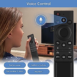 2021 Model BN59-01357A Replacement Voice Remote Control fit for Samsung Smart TVs Compatible with Samsung QLED Series Smart TV Also BN59-01357F BN59-01357P Full Function Replacement