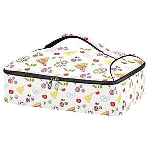 Kcldeci Insulated Thermal Food Carrier Insulated Casserole Carrier for Hot or Cold Food,Pizza and Ingredients Insulated Tote Bag for Potluck Cookouts Parties Picnic,Lasagna Lugger