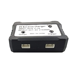 High-Performance Battery Backup 2PCS 7.4V 2700mah Lithium Battery with 2 in 1 for Hubsan X4 H501S Remote Control Helicopter Aircraft Spare Parts